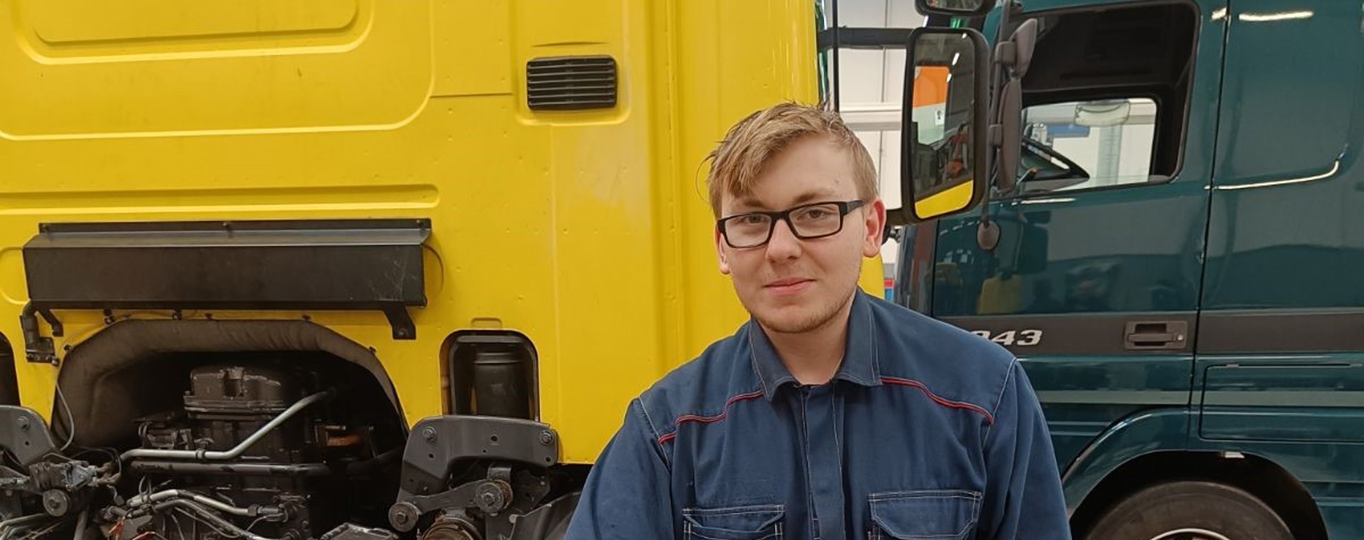 Lastvognsmekaniker Gustav forbereder sig lige nu til DM i Skills 2024